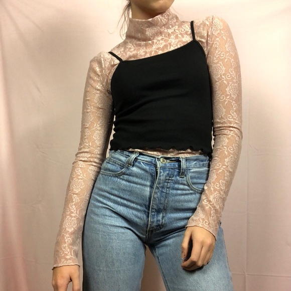 Urban Outfitters | Tops | Rose Lace Undershirt | Poshmark